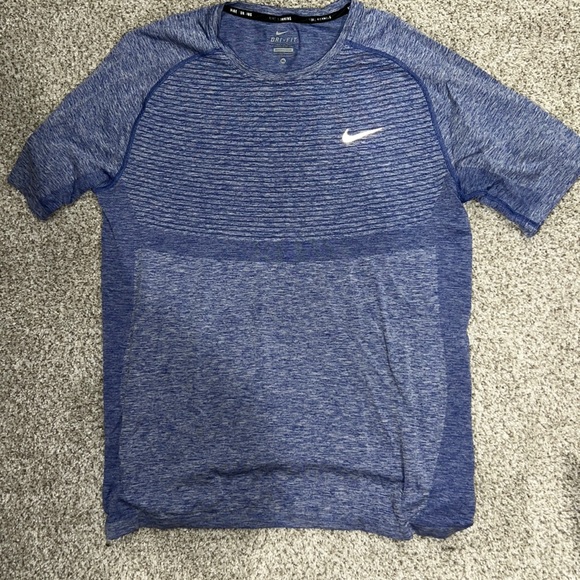Nike | Shirts | Nike Drifit Blue Running Shirt Xl Tighter Fit | Poshmark